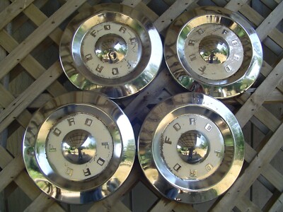 FORD 1957 1958 1959 FAIRLANE THUNDERBIRD T BIRD HUBCAPS WHEEL COVERS ...