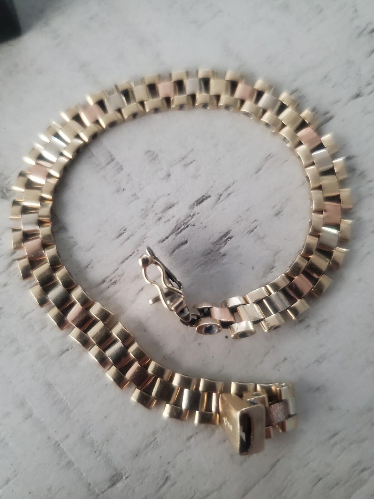 14k Oyster Link Rolex Style 14k Gold Bracelet - Gem