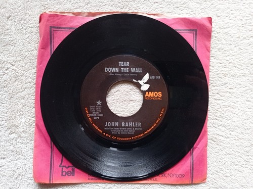 45T 7" JOHN BAHLER "Tear down the wall / Into the sun" AMOS AJB 149 USA ...