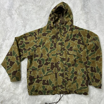 Vintage Woolrich Mens Wool Camo Hunting Jacket Frog Skin Gore-Tex Lined ...