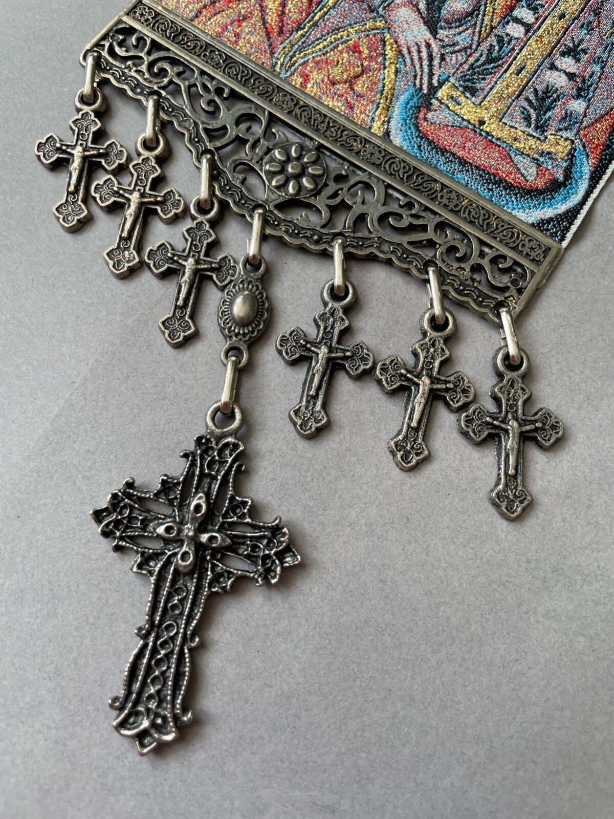 Blessed Mary and Baby Jesus, Byzantine Orthodox Icon Tapestry Wall ...