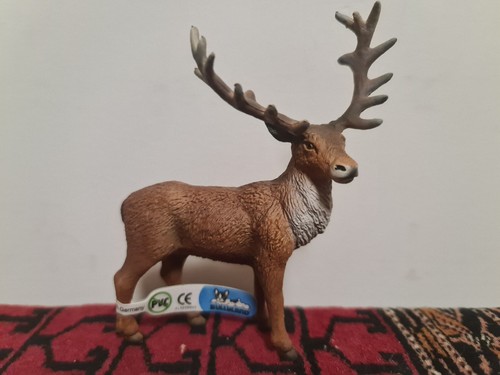 2015 German Bullyland Red Deer #64433 Rothirsch Toy Figure 12.7cm ...
