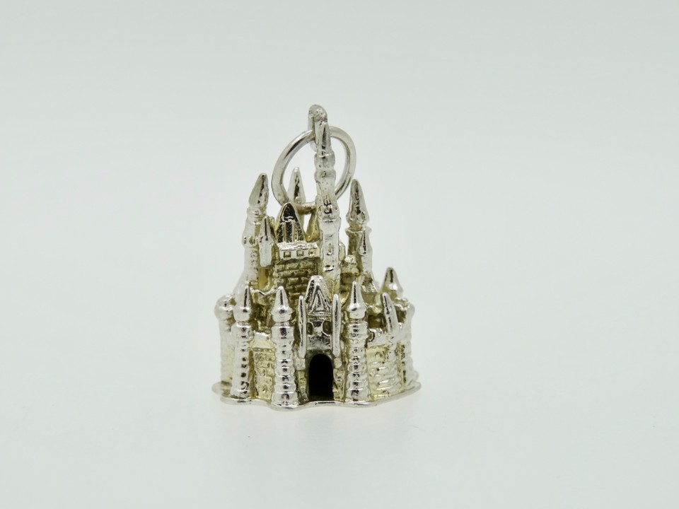 Sterling Silver Disney Castle Pendant/Charm | eBay