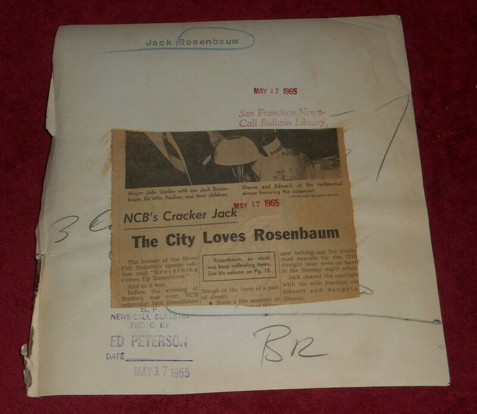 1965 Press Photo San Francisco Mayor John Shelley & Columnist Jack ...