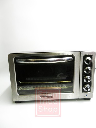 KitchenAid KCO222OB Compact 12in Silver Black Stainless Steel Toaster ...