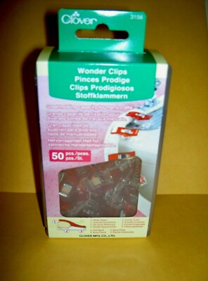 (New) Clover 50 pc. Wonder Clips # 3156 THESE ARE NOT YOUR CHEAP CLIPS ...