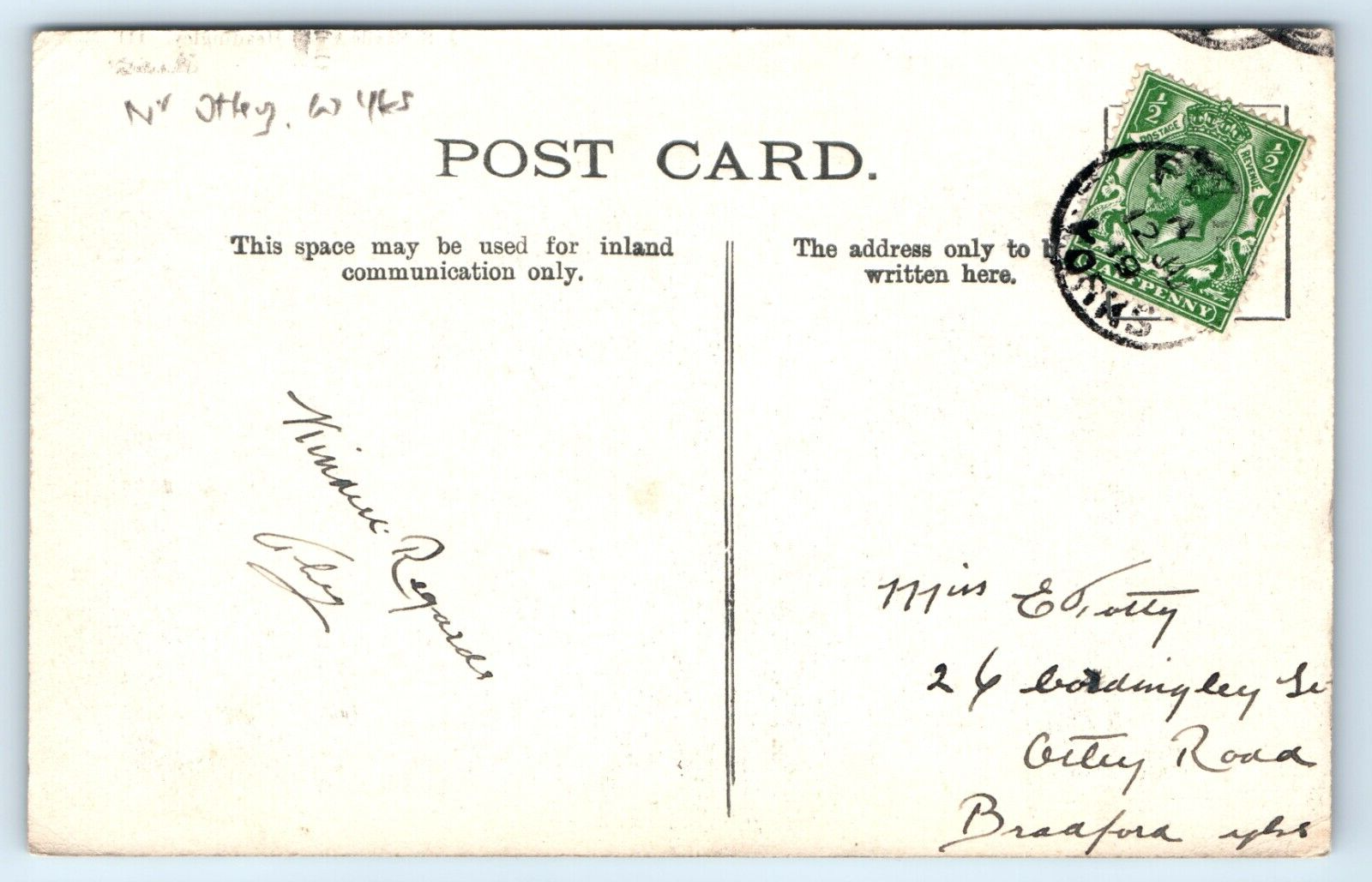 POSTCARD LEATHLEY HALL - 1919 NEAR OTLEY | eBay UK