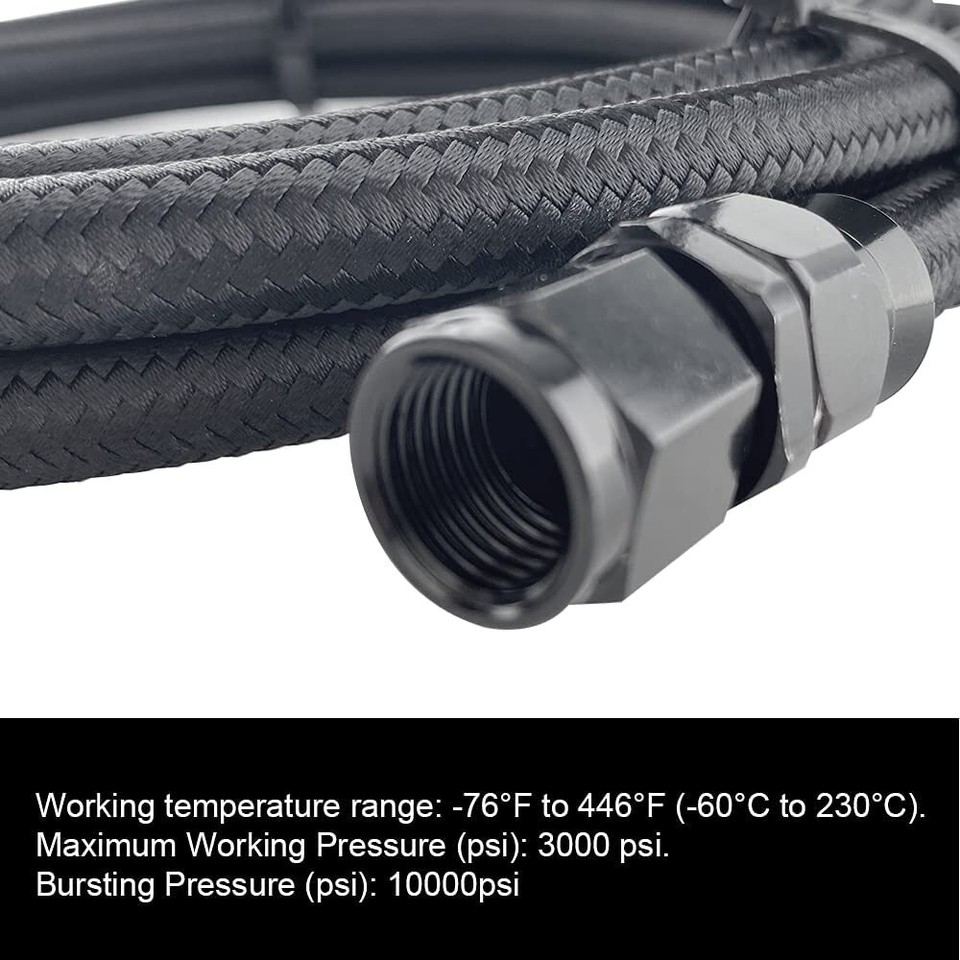 ⭐SS Braided Transmission Cool Hoses Lines Kit For Chevy Ford TH350 ...