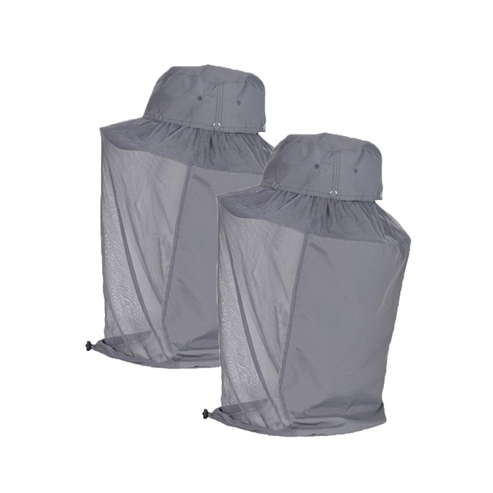 Mosquito Head Net Sun Hat Hidden Mesh Neck Flap Cover Fishing Hiking ...