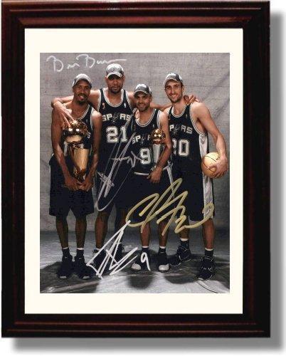 Unframed Tim Duncan, Bruce Bowen, Tony Parker, Manu Ginobli Autograph ...