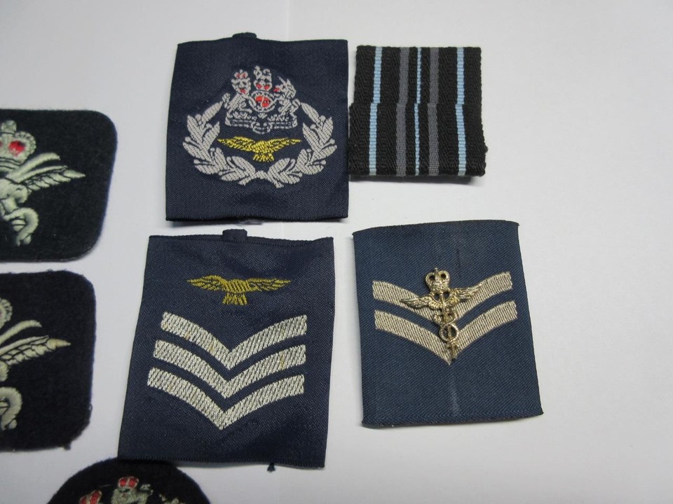 Job Lot of Vintage POST WW2 RAF CLOTH PATCHES, Badges, Arm Bands x7 ...