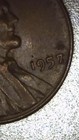 1957 Lincoln Wheat Penny. No Mint Mark. Very nice toning, Beauty Nice ...
