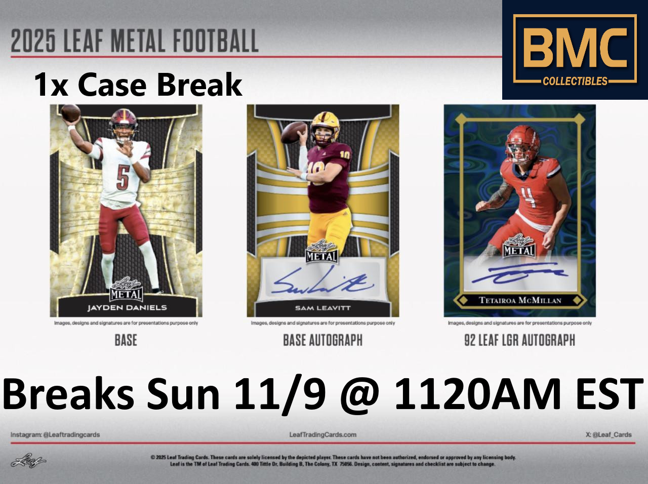 KaMario Taylor 2025 Leaf Metal Football Hobby 1x Case Break #41 | eBay