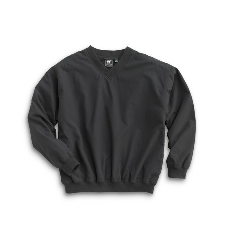 White Bear Microfiber Windshirt Pullover Long Sleeve V-Neck Golf Wind ...