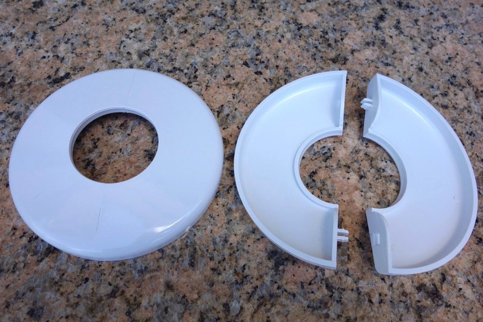 Escutcheon Plate Cover Set Of 2 White Swimming Pool Deck Ladder Hand ...