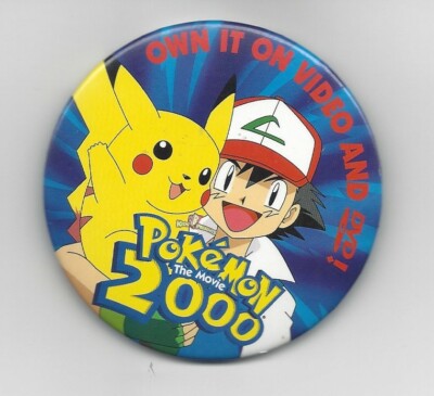 Pokemon The Movie 2000 Pin / Pinback 3" Round Badge | eBay