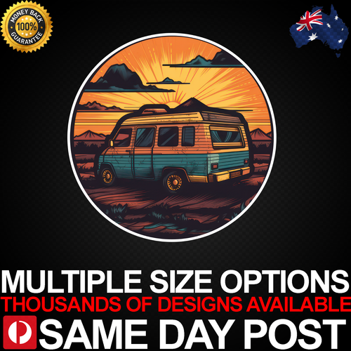 VAN AUSSIE OUTBACK Vinyl Car Sticker Decal Cheap Cute Fun Adventure ...