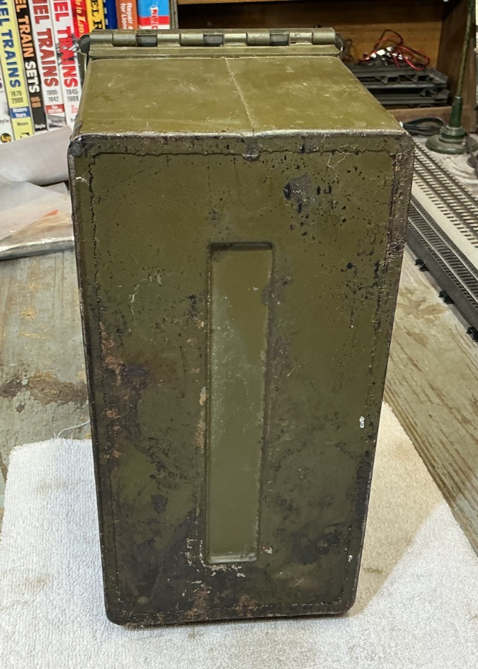 Vtg US Military Metal Ammo Can Box Only, 100 Cal. 50 Cartridges Linked ...