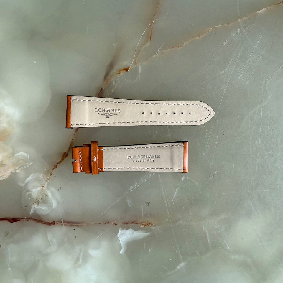 Authentic Longines Master Collection Orange Leather Watch Strap Band ...