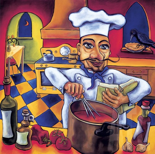 30W"x30H" MARCELLO by WILL RAFUSE - IRON CHEF U GOTTA EAT HERE CHOICES ...