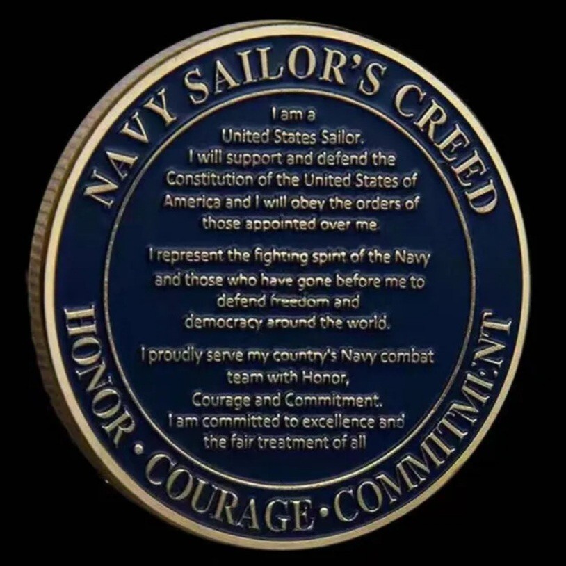Challenge Coin: Navy Sailor's Creed (Ships from CO, USA) | eBay