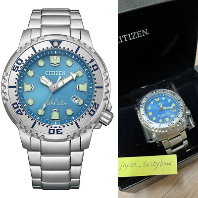 Citizen Promaster MARINE BN0165-55L Eco-Drive Blue Dial Divers 200m ...