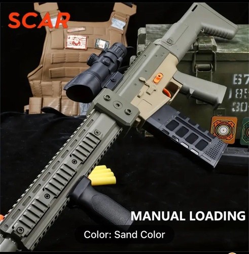 Awes Scar Automatic Realistic Toy Gun for Boys, Shell Ejecting Foam ...