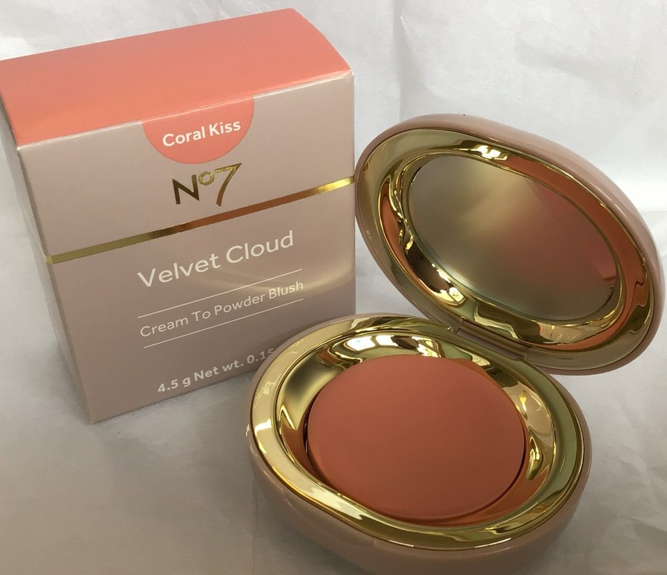 No7 Velvet Cloud Cream To Powder Blush CORAL KISS + Nail Polish ORANGE ...
