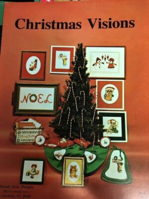 Cross Stitch Pattern Booklet :Christmas Visions (Mandy Bear) | eBay