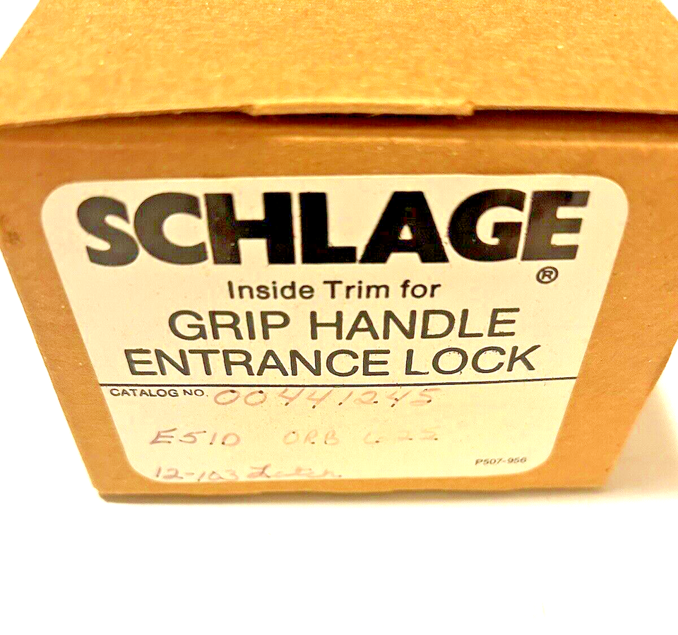 Schlage E51PD MUR 625 ORB Entrance Grip Handle Lock E-Series 1-11/16 ...
