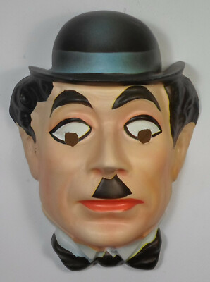 CHARLIE CHAPLIN VTG 80's 10'' COLLECTIBLE MASK HALLOWEEN PROP FROM OLD ...