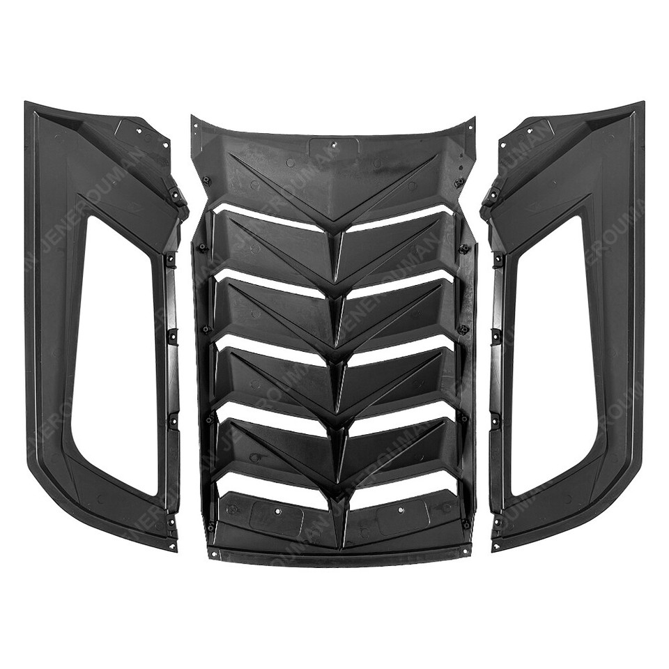 Glossy Black Rear Window Louvers Sun Shade Vent Covers For 2015-25 Ford ...