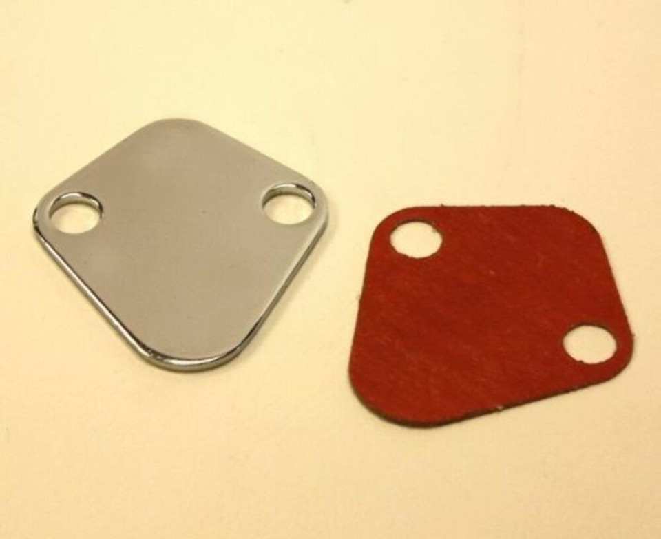 Fuel Pump Block Off Plate, Chrome, for Chevy BB & Small Block SBF | eBay