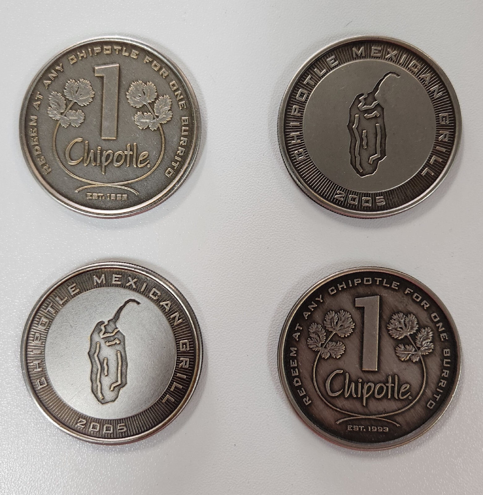 2005 Chipotle Mexican Grill coin for burrito. Free ship included ...