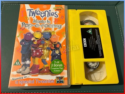 Tweenies Music is Pop-a-rooney (BBC PAL VHS Cassette Tape 2002) Yellow ...