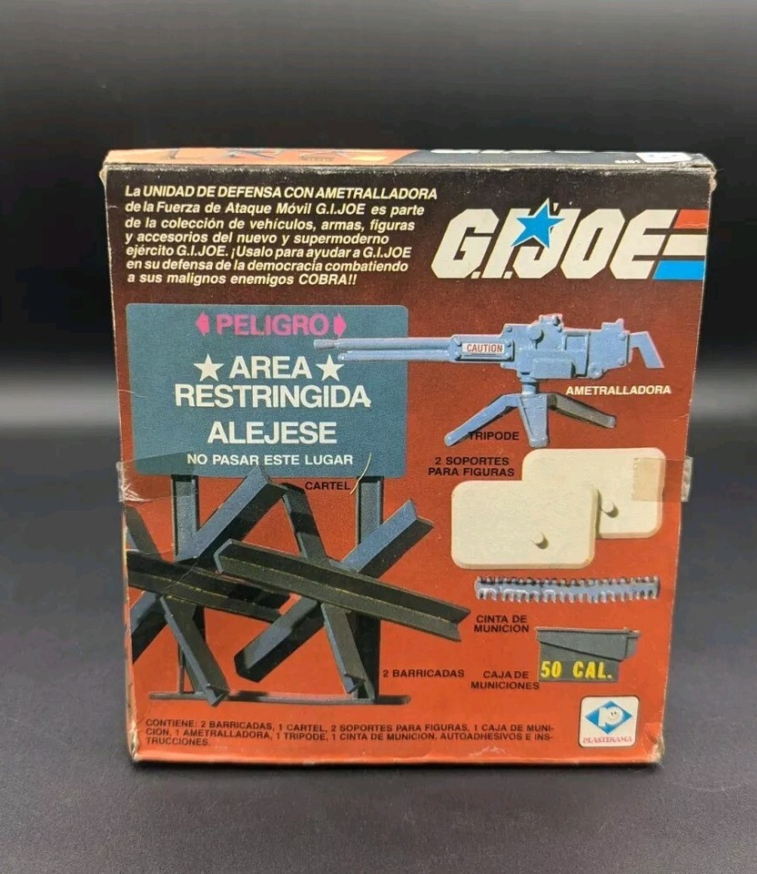 80S VINTAGE RARE GI JOE MACHINE GUN DEFENSE ARGENTINA PLASTIRAMA NIB ...