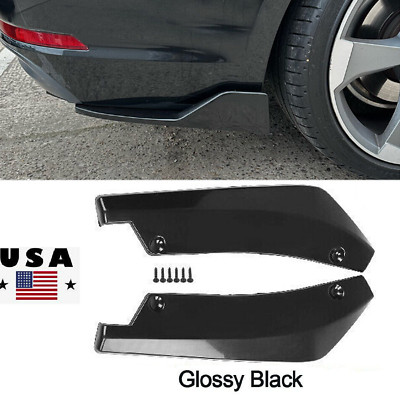 For Nissan Sentra Car Sport Black Rear Bumper Diffuser Splitter Canard ...