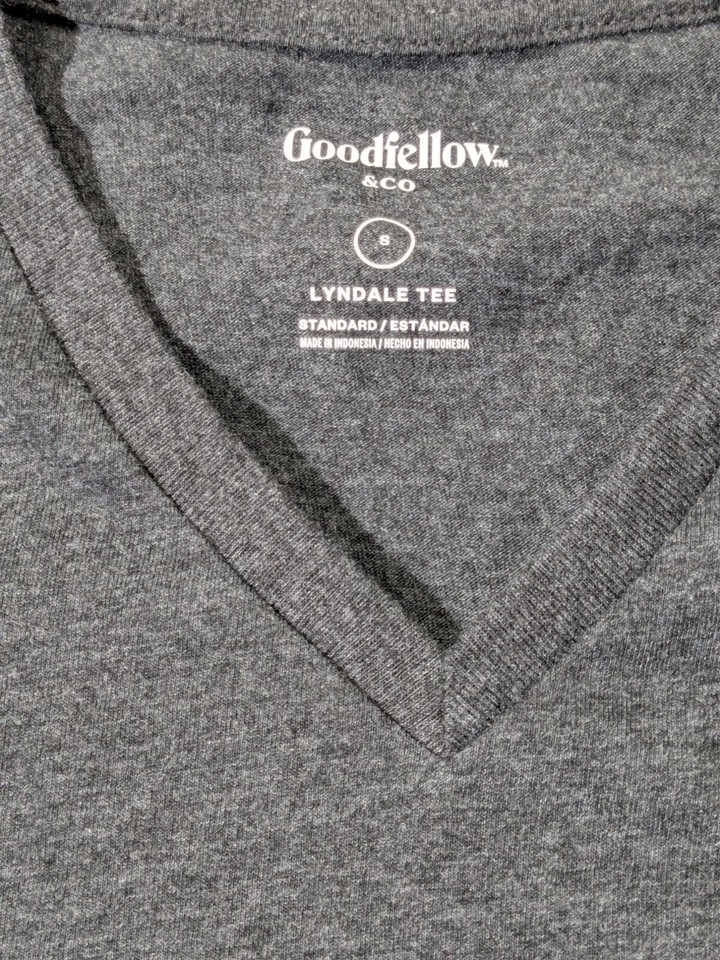 Goodfellow & Co Mens 2-Pack Blue & Gray V-Neck Short Sleeve T-Shirts S ...