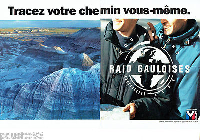 PUBLICITE ADVERTISING 096 1994 Raid Gauloises (2p) collection Millet ...