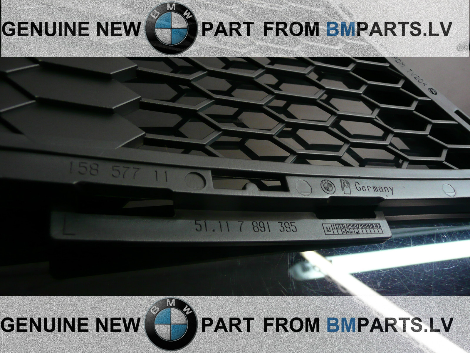 NEW GENUINE BMW E90 LCI E91 LCI FRONT BUMPER M LOWER GRILL LEFT ...