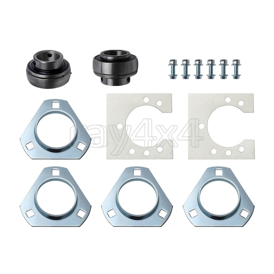1" Go-Kart Live Axle Bearing Kit Bearing Kit (3-Hole) Kit Fit Go Kart ...
