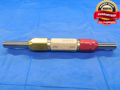 .3780 & .3900 PIN PLUG GAGE GO NO GO .3906 -.0006 OVERSIZE 25/64 10 mm ...