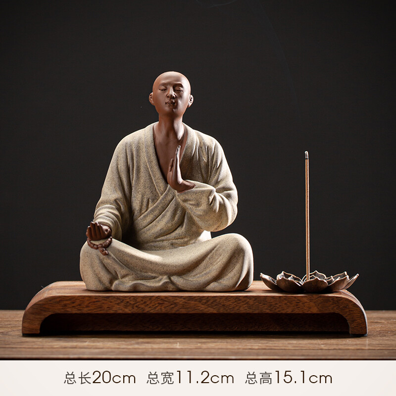 Chinese Zen Purple Sand Monk Decoration Buddha Decorative Crafts ...