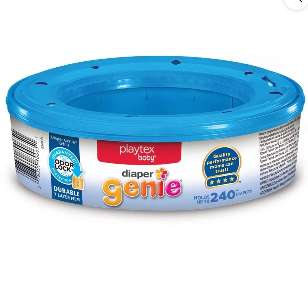 Baby Genie Diaper Disposal Pail System Refill Blue 1pack holds up to ...