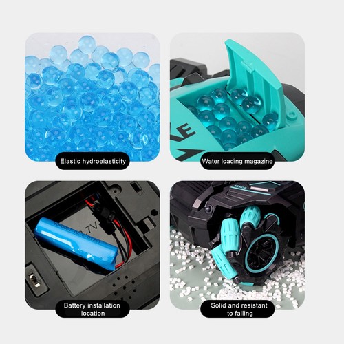 2.4G Electric Remote Control Water Bombs Tank Car 60 Degree Rotation ...