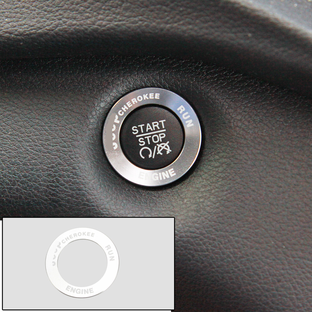 Engine Start Stop Ignition Push Button Ring Trim For Jeep Cherokee 2014 ...