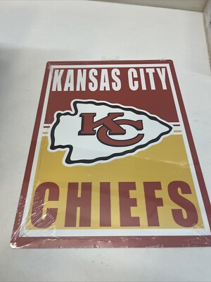 Kansas City Chiefs Fans Sign NFL Metal Man Cave Garage 15 1/2” X 11 1/2 ...