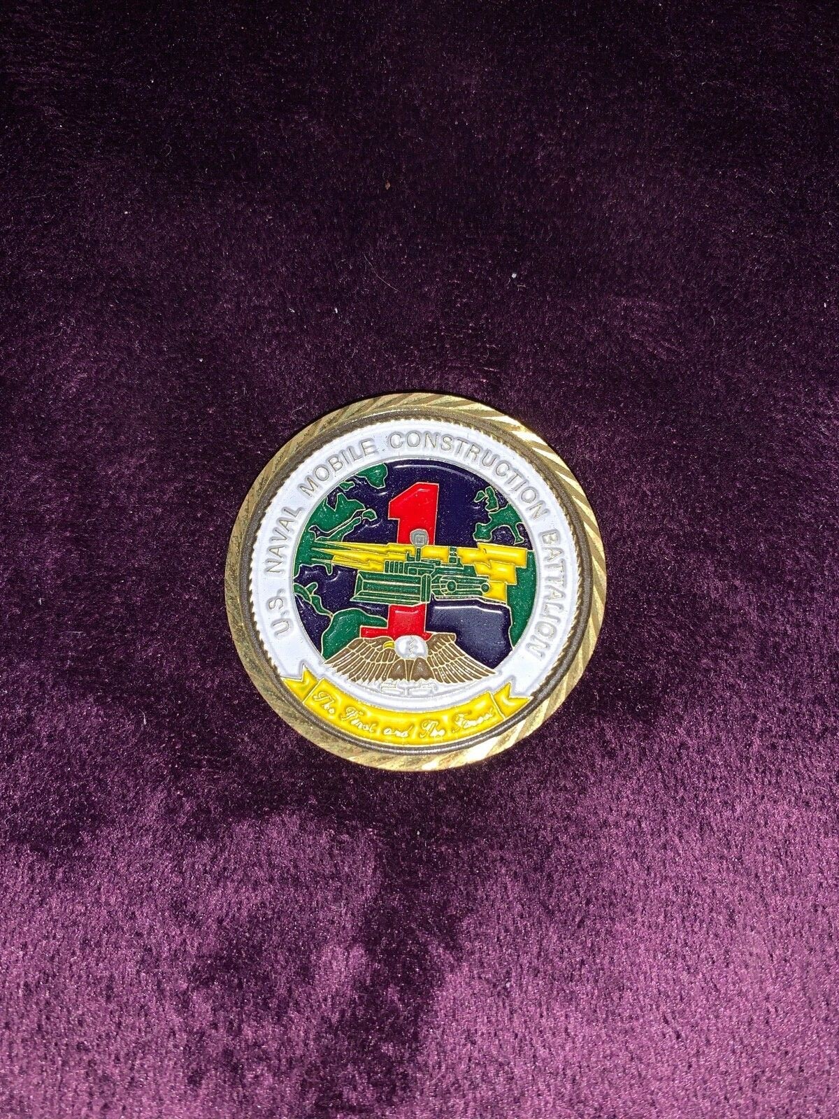 U.S. NAVY, MOBILE CONSTRUCTION BATTALION #1, "CO" NMCB ONE challenge ...