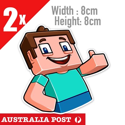 MINECRAFT STEVE Thumbs Up Funny Vinyl Sticker | eBay Australia
