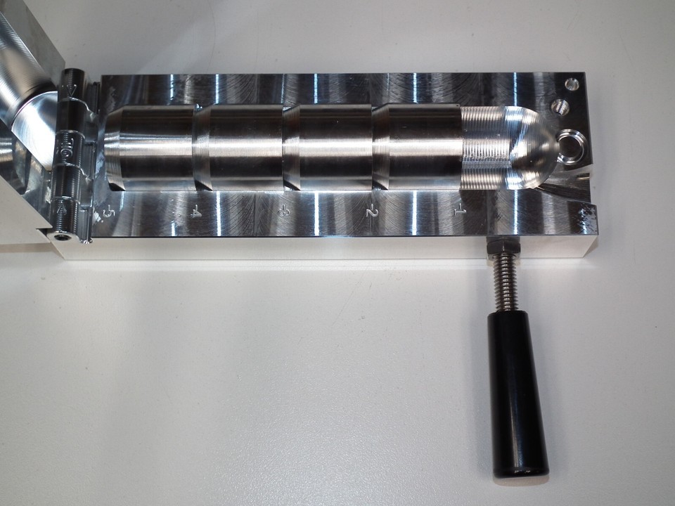 Deep Drop Sinker mold 1-5lb 1.5 dia adjustable CNC Aluminum Stick Lead ...